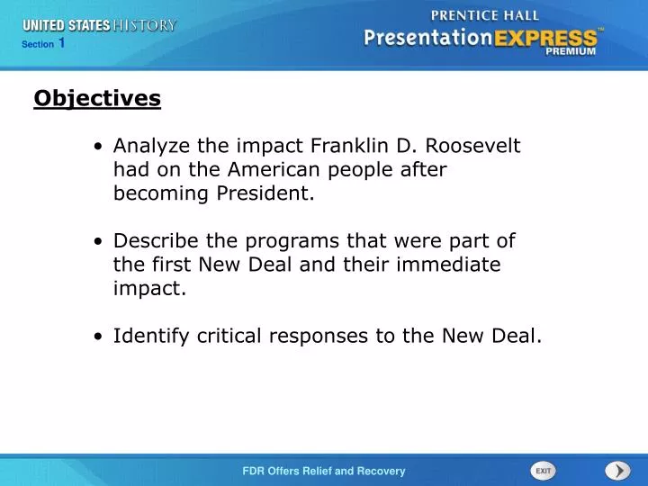 PPT - Analyze the impact Franklin D. Roosevelt had on the American ...
