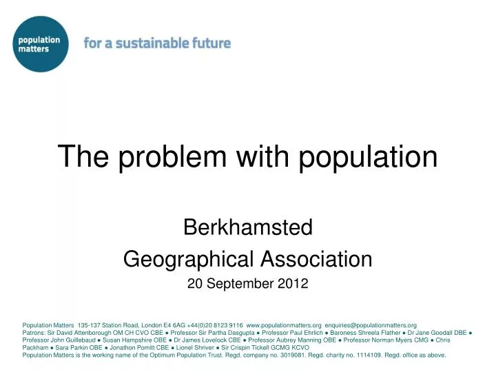 PPT - The problem with population PowerPoint Presentation, free ...