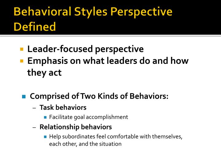 PPT - Behavioral Styles Perspective PowerPoint Presentation - ID:2787838