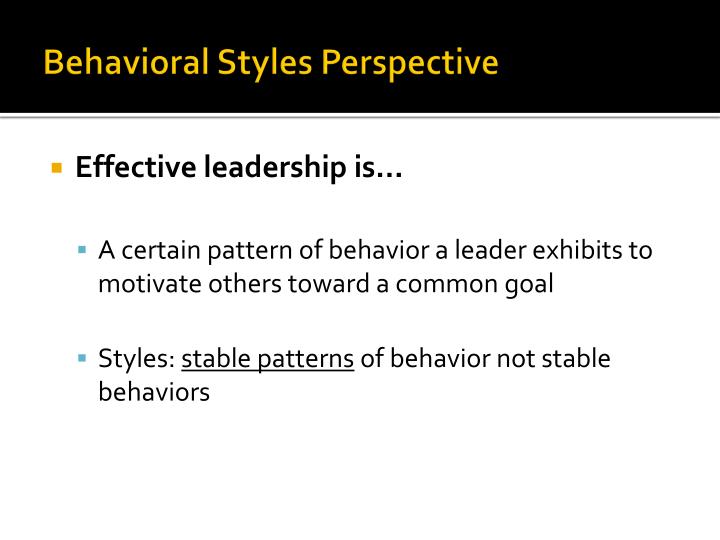 PPT - Behavioral Styles Perspective PowerPoint Presentation - ID:2787838