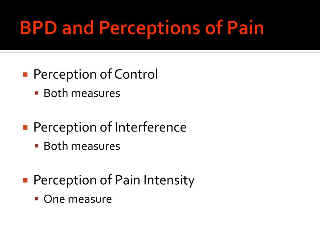 PPT - Borderline Personality Disorder and Chronic Pain: Prevalence in a ...