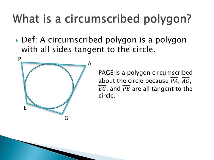 PPT - 10.7: Inscribed and Circumscribed Polygons PowerPoint ...