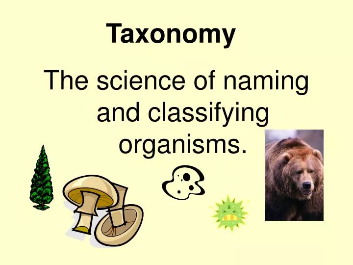 PPT - Taxonomy PowerPoint Presentation, free download - ID:2788664