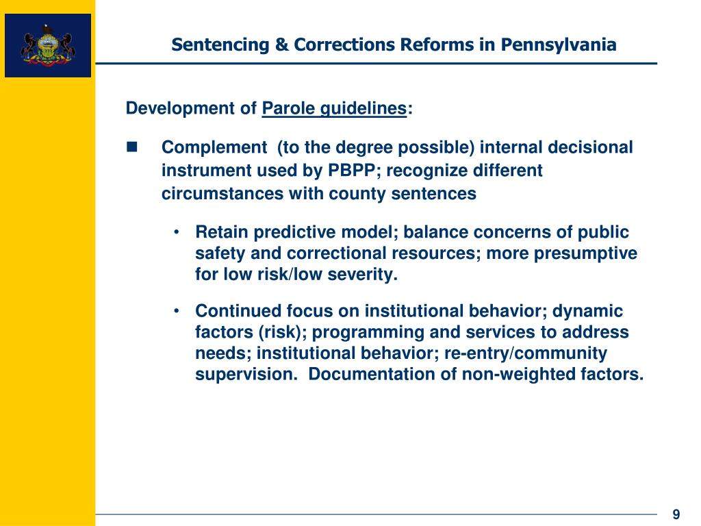 PPT - Pennsylvania Commission on Sentencing Justice Reinvestment in ...