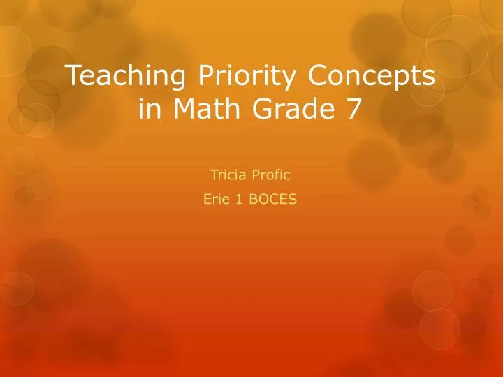 PPT - Teaching Priority Concepts in Math Grade 7 PowerPoint ...