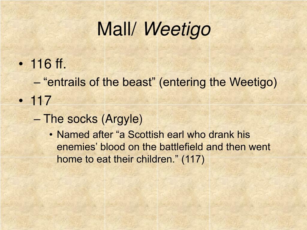PPT - Weetigo: The cannibal spirit PowerPoint Presentation, free ...
