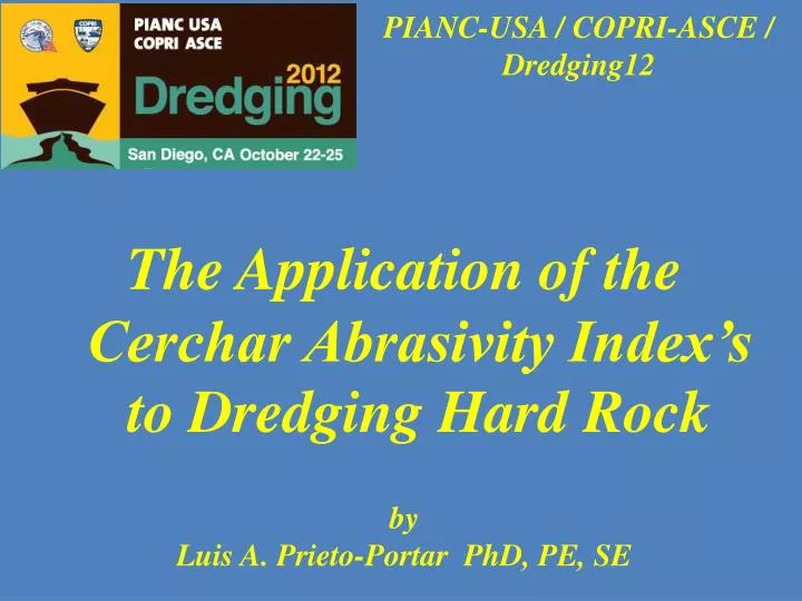 PPT - PIANC-USA / COPRI-ASCE / Dredging12 PowerPoint Presentation, free ...