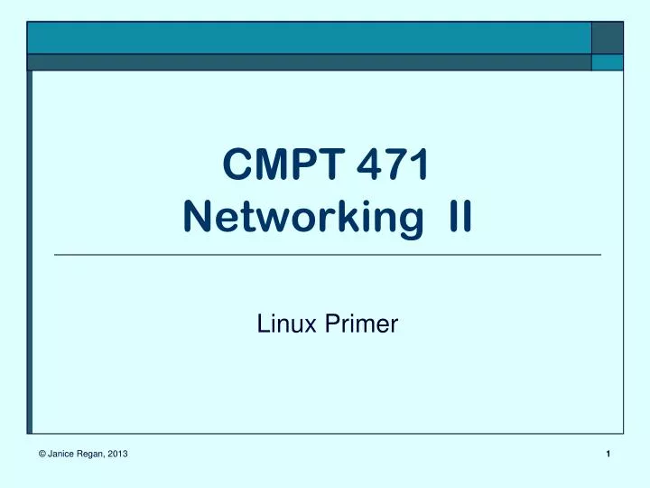 PPT - CMPT 471 Networking II PowerPoint Presentation, free download - ID:2790599