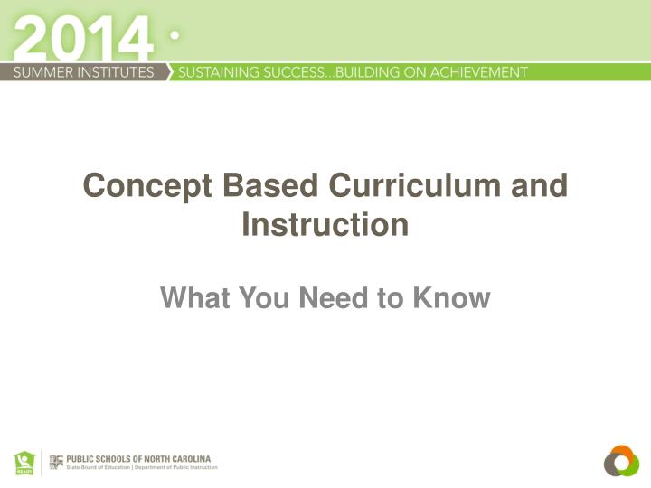 PPT - Concept Based Curriculum and Instruction PowerPoint Presentation ...