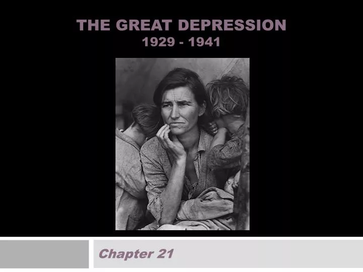 PPT - The Great Depression 1929 - 1941 PowerPoint Presentation, free ...