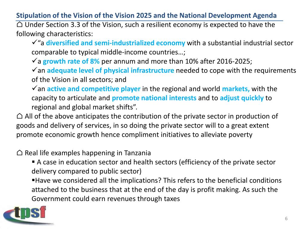 PPT - Tanzania Private Sector Foundation Presentation to DPG Main By ...