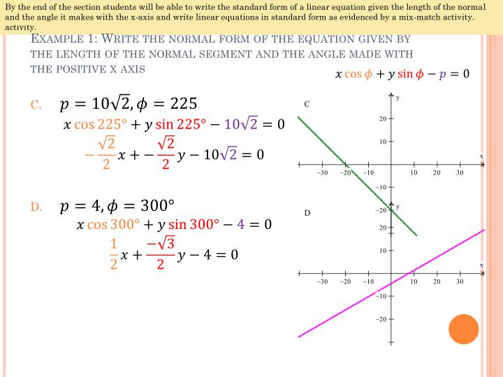 PPT - 7.6 Normal Form of a Linear Equation PowerPoint Presentation - ID ...