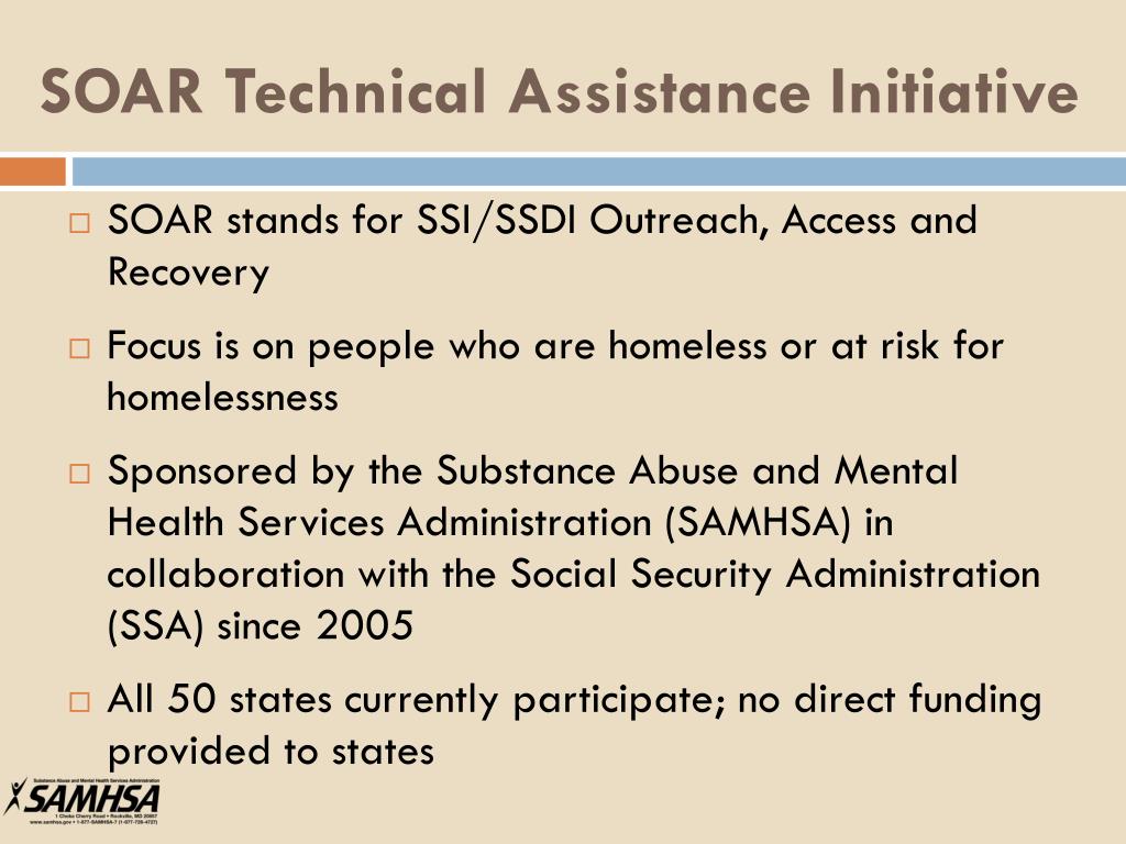 PPT - Jen Elder, M.Sc. SAMHSA SOAR Technical Assistance Center Policy ...