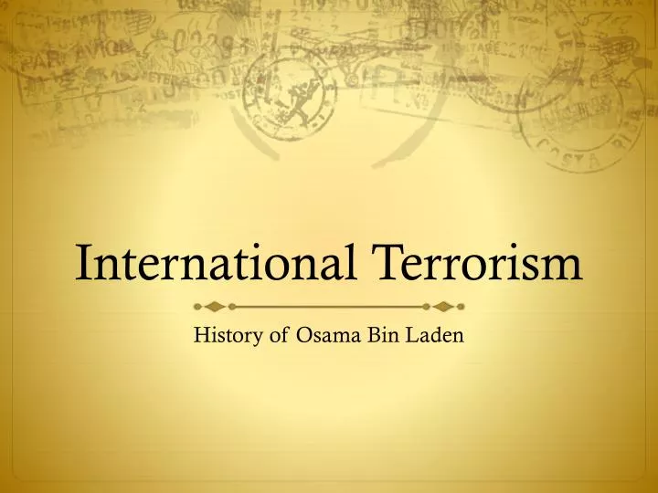 PPT - International Terrorism PowerPoint Presentation, free download ...