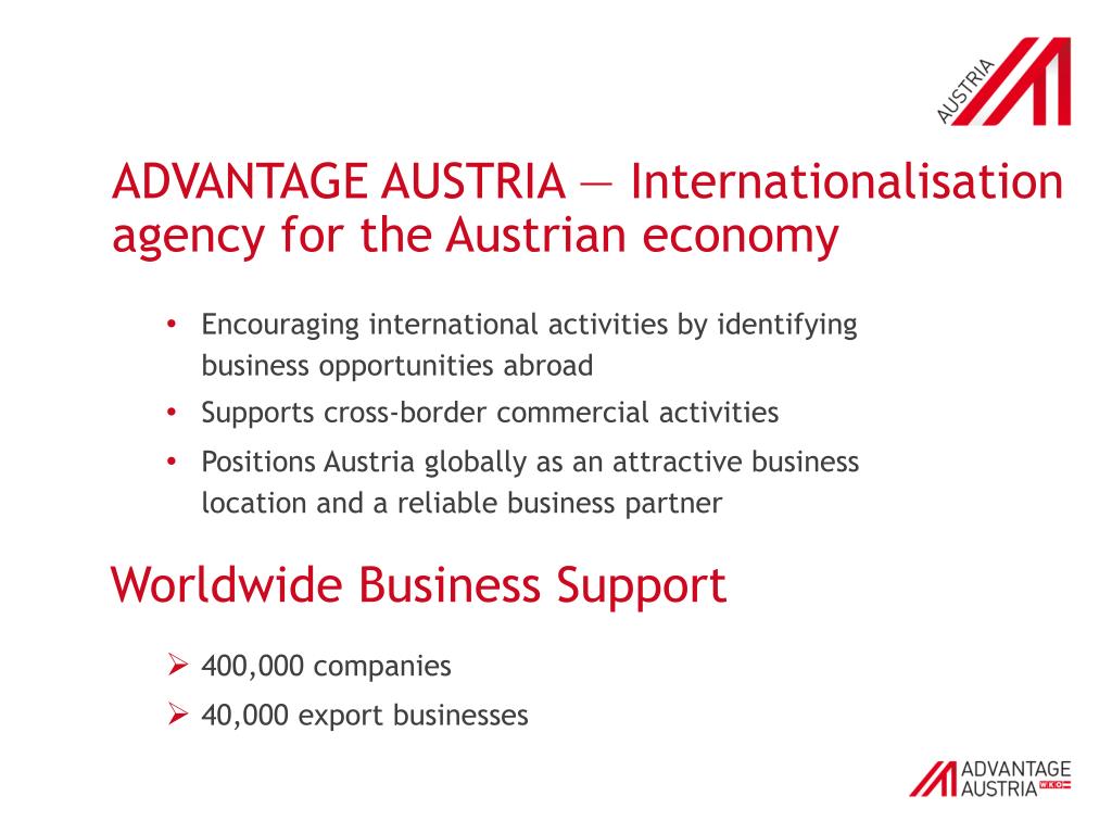 PPT - ADVANTAGE AUSTRIA Austria’s Internationalisation Agency ...
