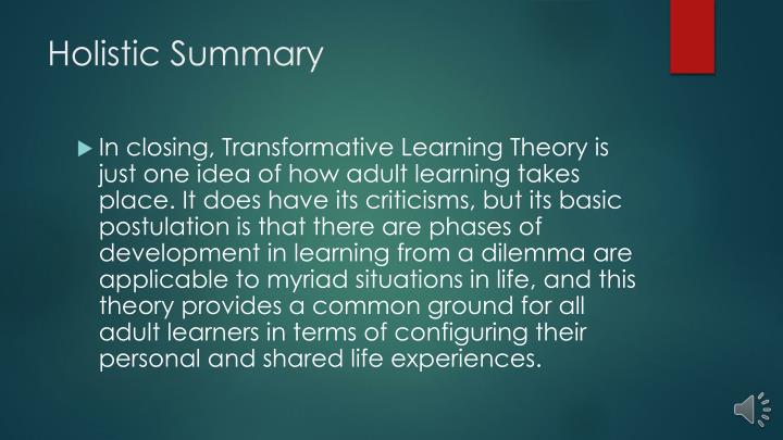 PPT - Jack Mezirow’s Stages of Transformative Learning PowerPoint ...