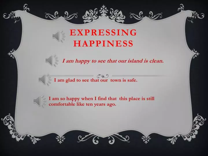 PPT - Expressing happiness PowerPoint Presentation, free download - ID ...