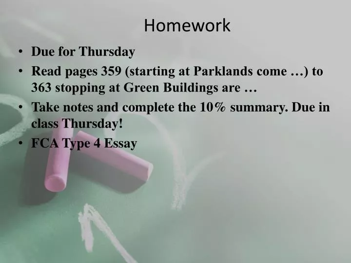 PPT - Homework PowerPoint Presentation, free download - ID:2793173