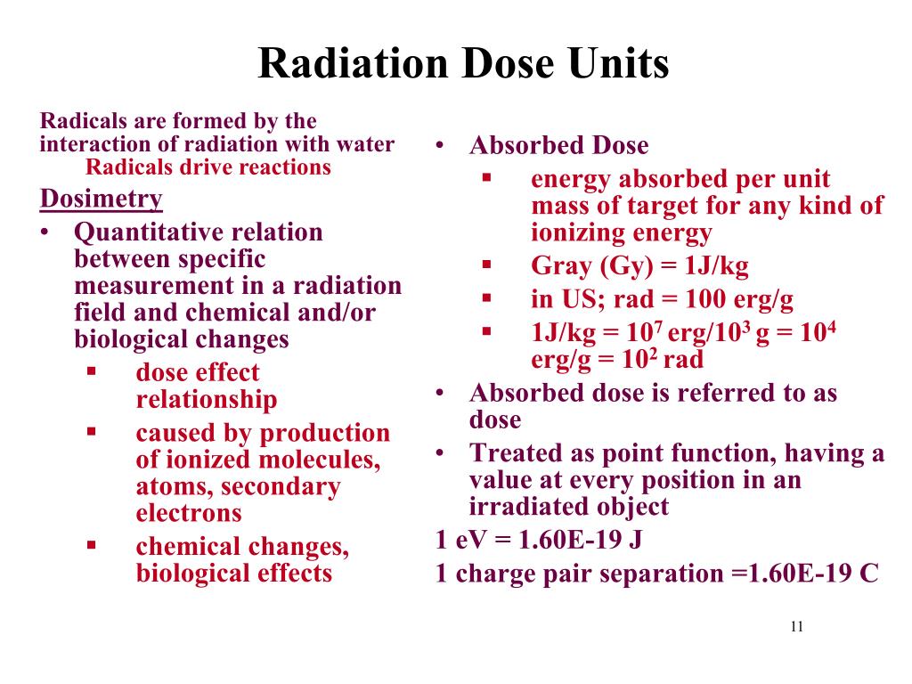PPT - Radiation Reactions: Dosimetry and Hot Atom Chemistry PowerPoint ...