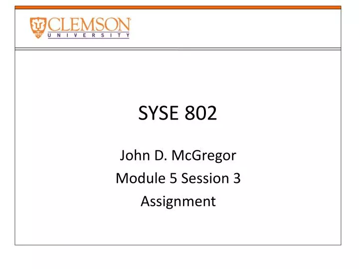 PPT - SYSE 802 PowerPoint Presentation, free download - ID:2794148