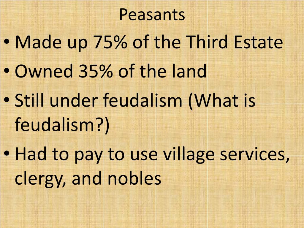PPT - French Estate System & Causes of French Revolution PowerPoint ...