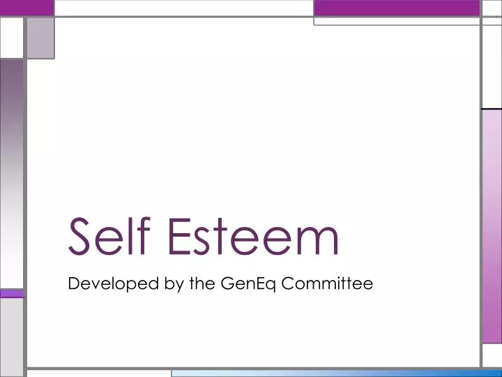 PPT - Self Esteem PowerPoint Presentation, free download - ID:2794359