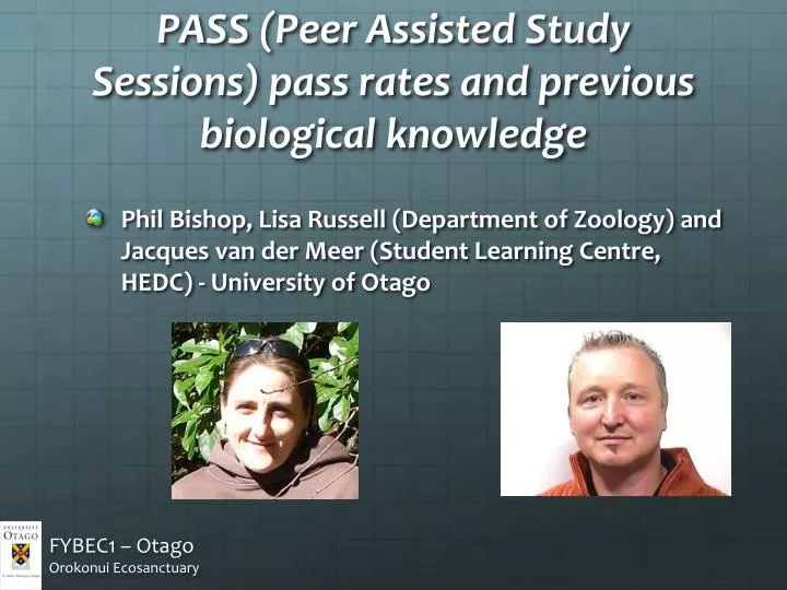 PPT - PASS (Peer Assisted Study Sessions) pass rates and previous ...