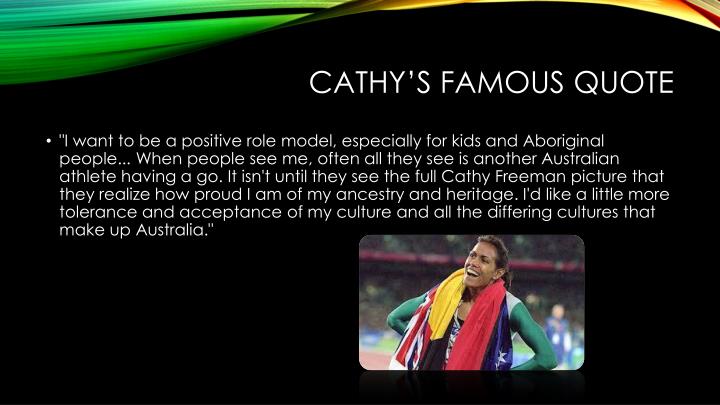 Cathy Freeman Aboriginal Quotes 15 Years On, Cathy Freeman's Olympic