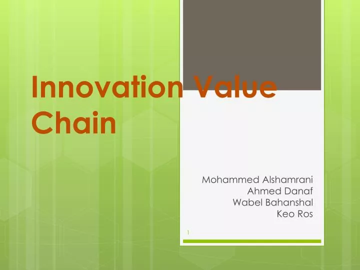 PPT - Innovation Value Chain PowerPoint Presentation, free download ...