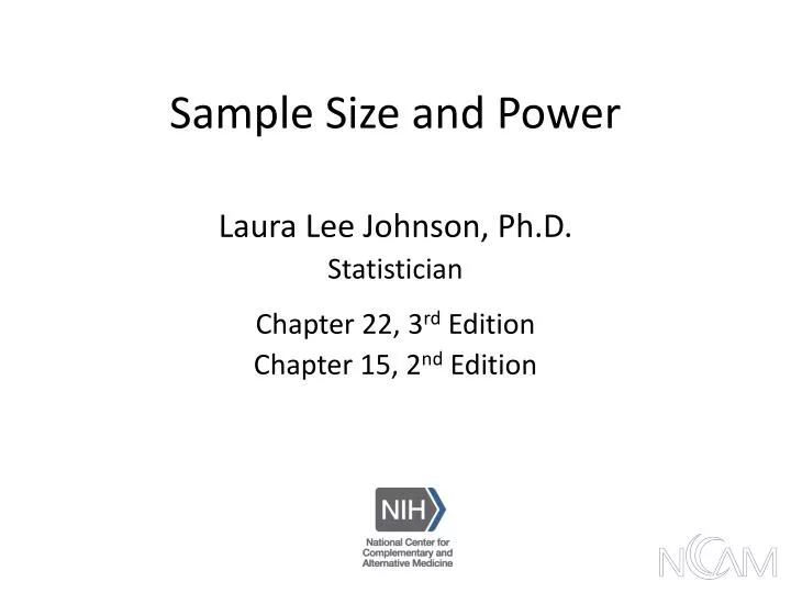 PPT - Sample Size and Power PowerPoint Presentation, free download - ID:2795125