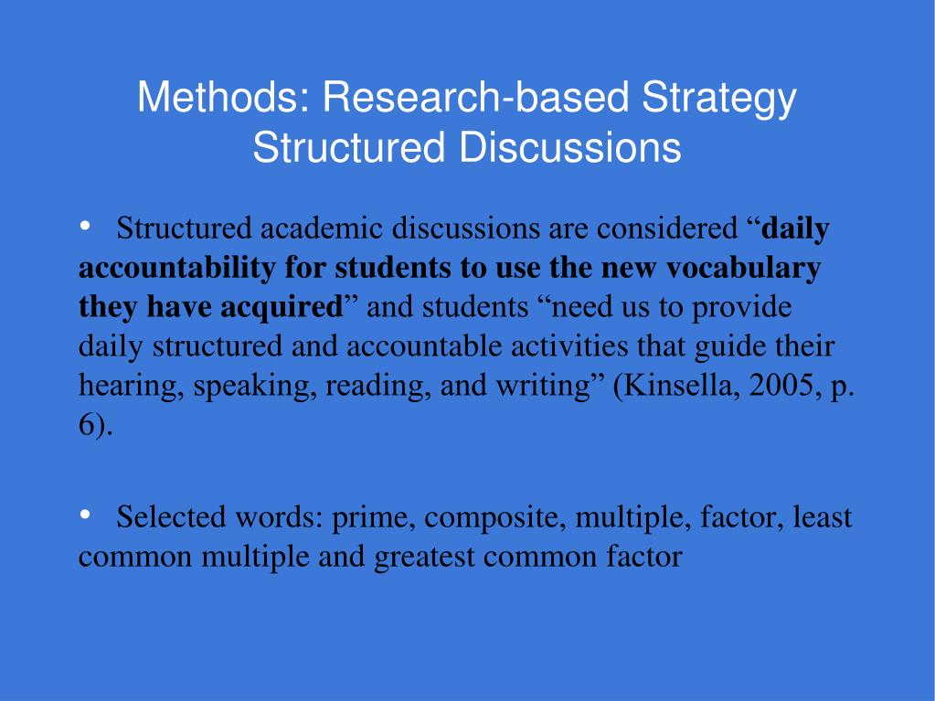 PPT - Middle School Comparison of Two Vocabulary Strategies Rachel ...