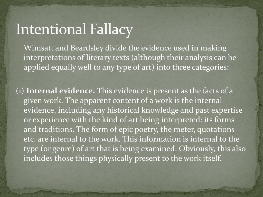  What Is The Intentional Fallacy Intentional Fallacy 2022 10 05