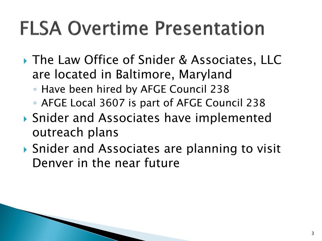 PPT - General Union Meeting AFGE Council 238 v EPA (FLSA) PowerPoint ...