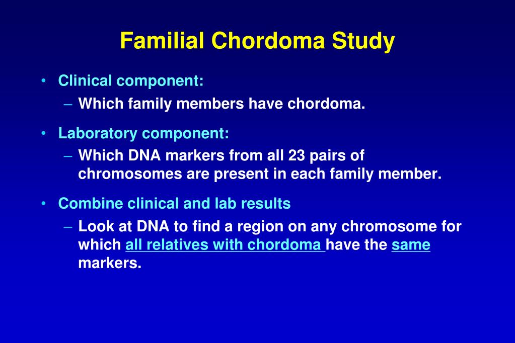 PPT - Studies on Familial and Sporadic (Non-Familial) Chordoma PowerPoint Presentation - ID:2795798