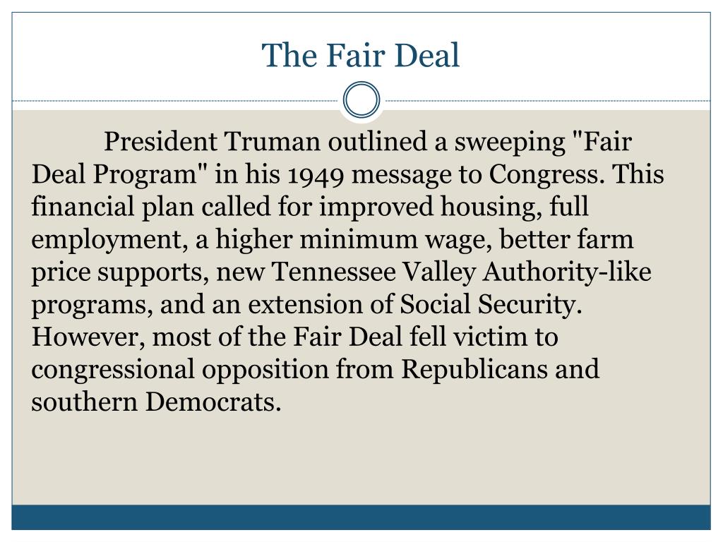 PPT - Roosevelt’s and Truman’s Economic Policy: The New and Fair Deals ...
