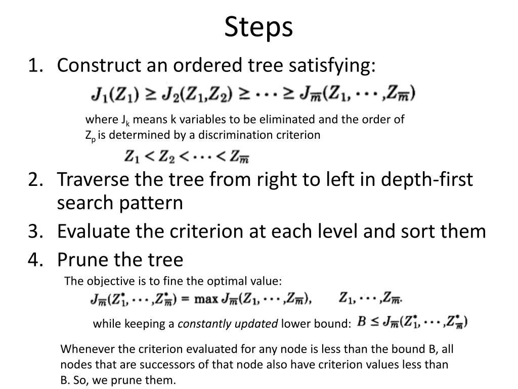 Ppt Feature Selection Through Branch And Bound Algorithm Tutorial Powerpoint Presentation Id