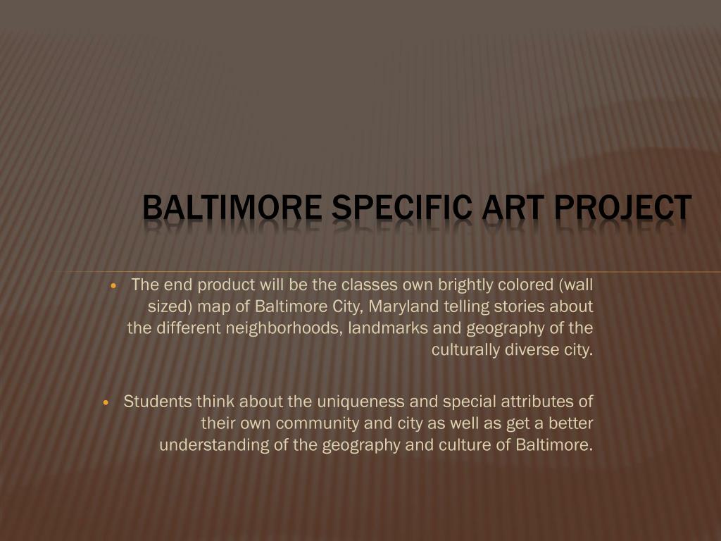 PPT - Cityscapes and the Baltimore City Community PowerPoint ...