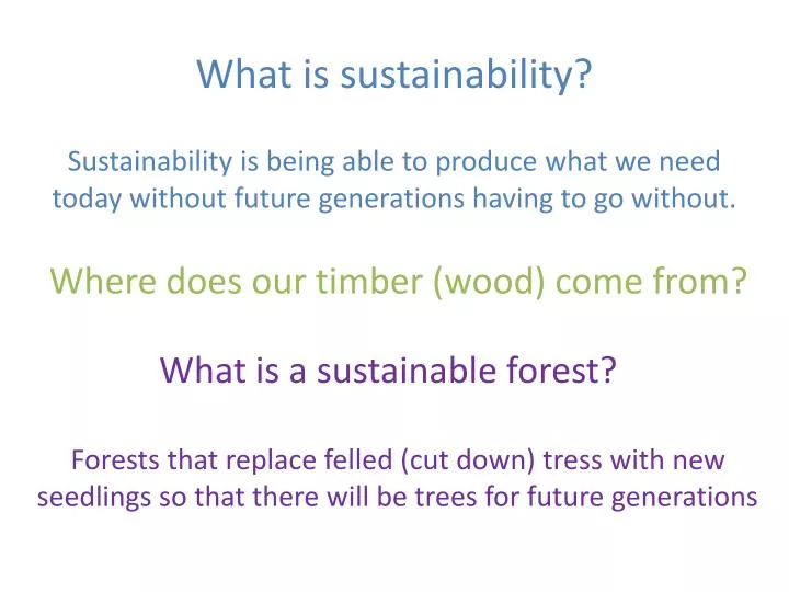 PPT - What is sustainability? PowerPoint Presentation, free download ...