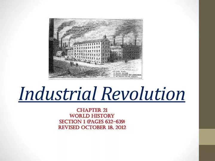 PPT - Industrial Revolution PowerPoint Presentation, free download - ID ...