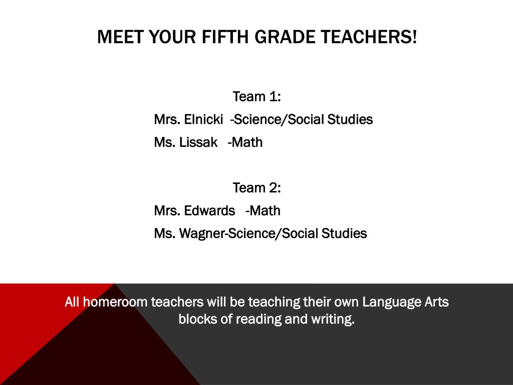 PPT - Welcome to MSES Fifth Grade Back to School Night! PowerPoint ...