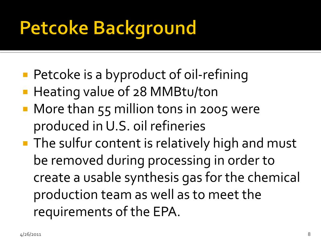 PPT - Syngas Production from Petroleum Coke Gasification PowerPoint ...