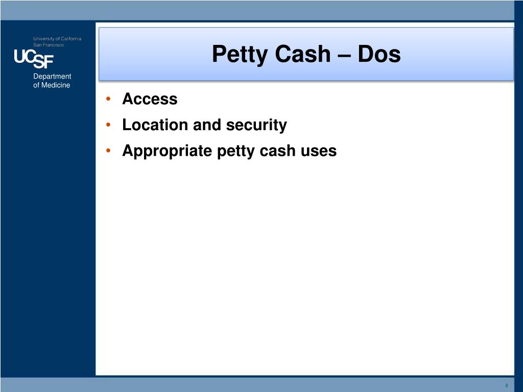 PPT - Petty Cash Custodian Annual Training PowerPoint Presentation ...