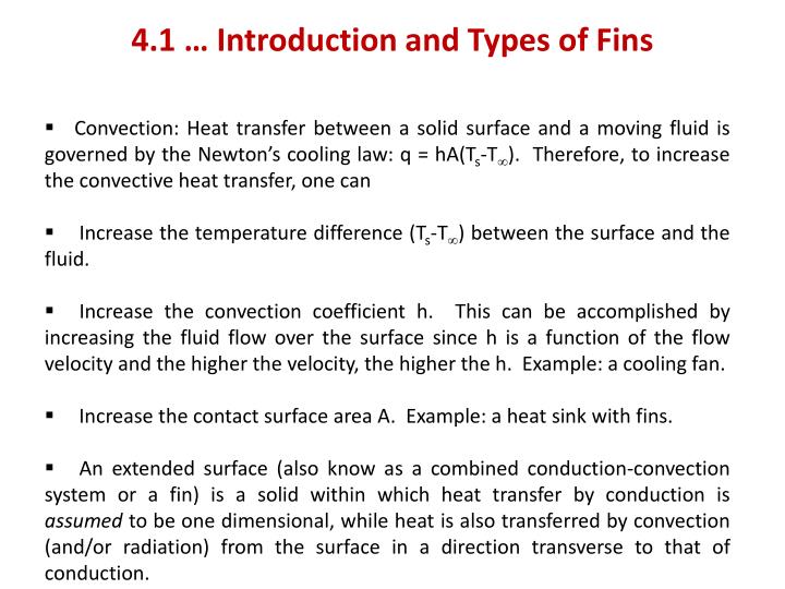PPT - Chapter 4: Heat Transfer from Extended Surfaces PowerPoint ...
