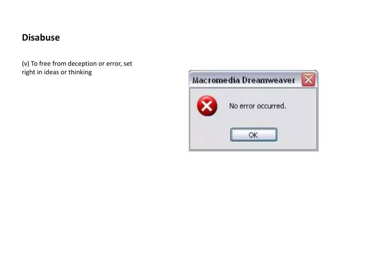 PPT - Disabuse PowerPoint Presentation, free download - ID:2801481