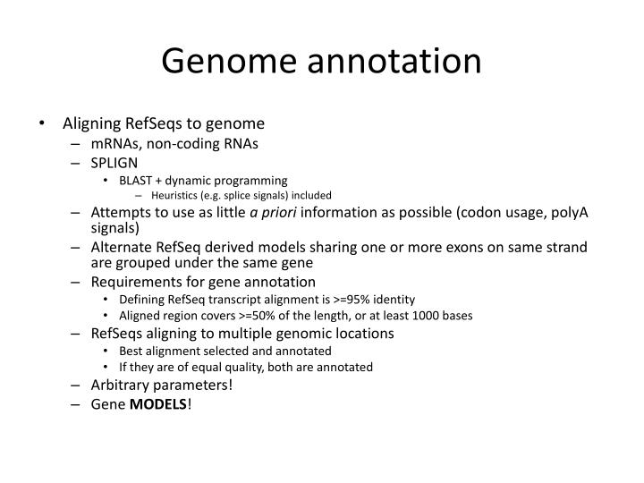 PPT - Genome Assembly and Annotation PowerPoint Presentation - ID:2801724