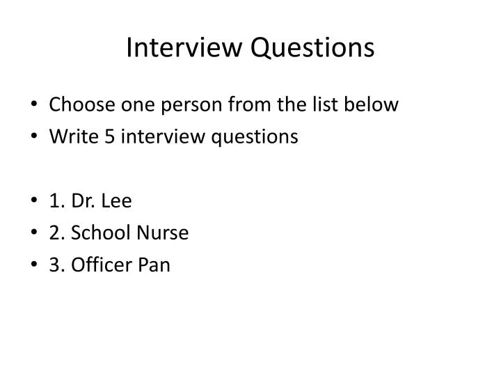 PPT - Interview Questions PowerPoint Presentation, free download - ID ...