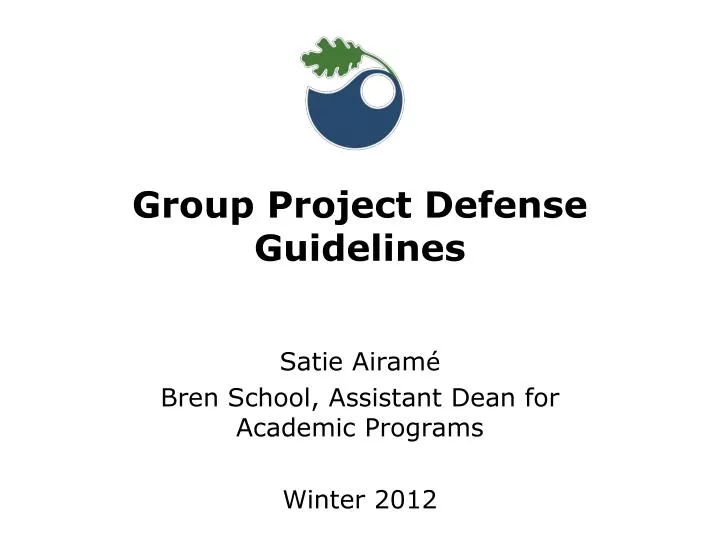 PPT - Group Project Defense Guidelines PowerPoint Presentation, free ...