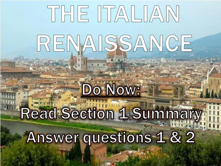 PPT - The Italian Renaissance PowerPoint Presentation, free download ...