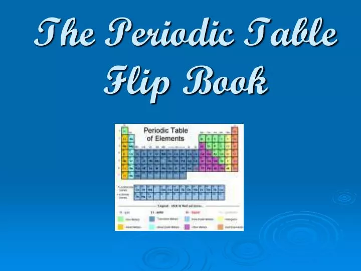 PPT - The Periodic Table Flip Book PowerPoint Presentation, free ...