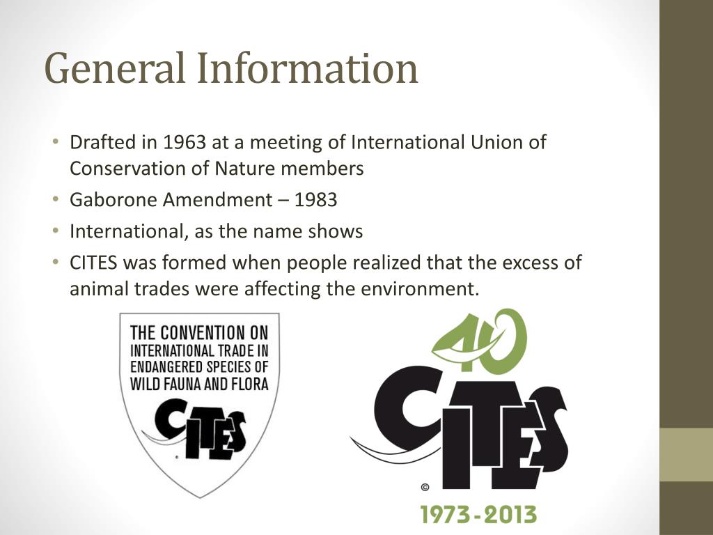 PPT - Convention on International Trade in Endangered Species of Wild ...